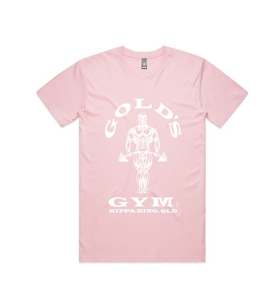Mens Staple Tee 5001 – CLUB LOCATION + Muscle Joe 1 colour logo – Golds ...
