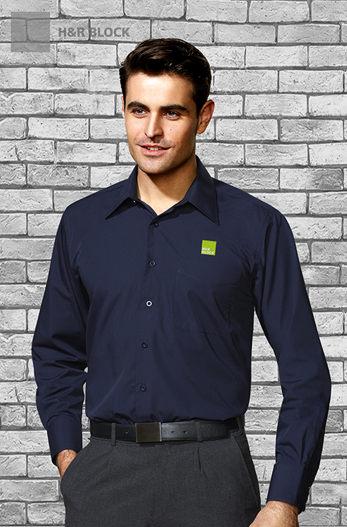 Men’s Metro Long Sleeve Shirt – SH714 – HR Block